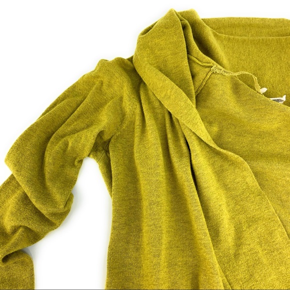 Moth | Sweaters | Anthro Moth Chartreuse Open Front Cardigan | Poshmark